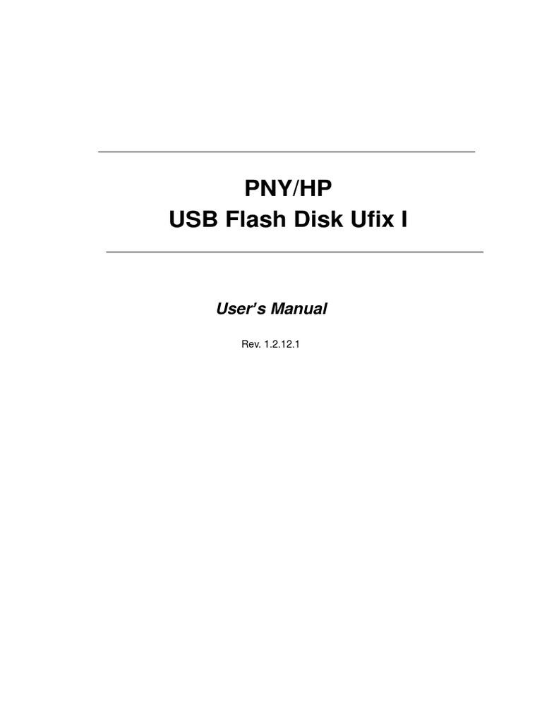 PNY UFD UFIX I Tool Use Guide EN PDF | PDF | Usb | Usb Flash Drive