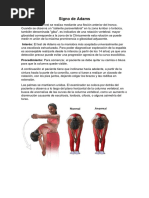 Test de Adams | PDF | Escoliosis | Especialidades Medicas