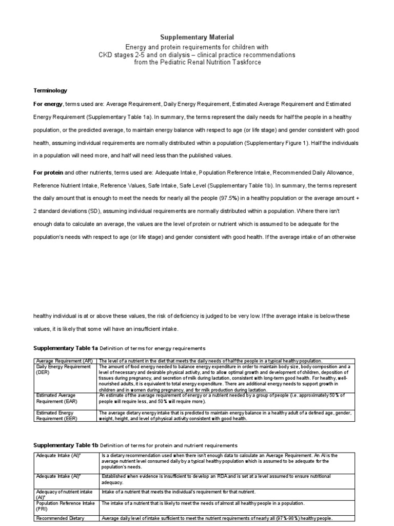 Pediatric Renal Nutrition Taskforce Releases Clinical Practice ...