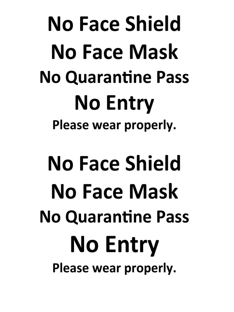 No Face Shield | PDF