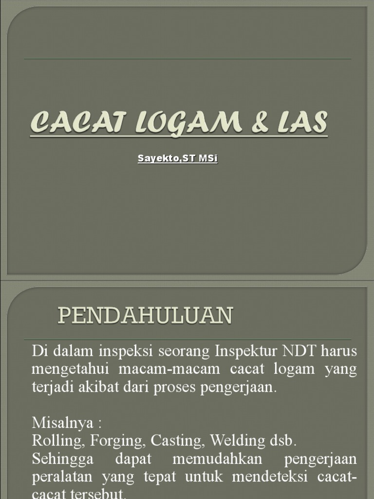 CACAT LOGAM & LAS - Rev 1 | PDF