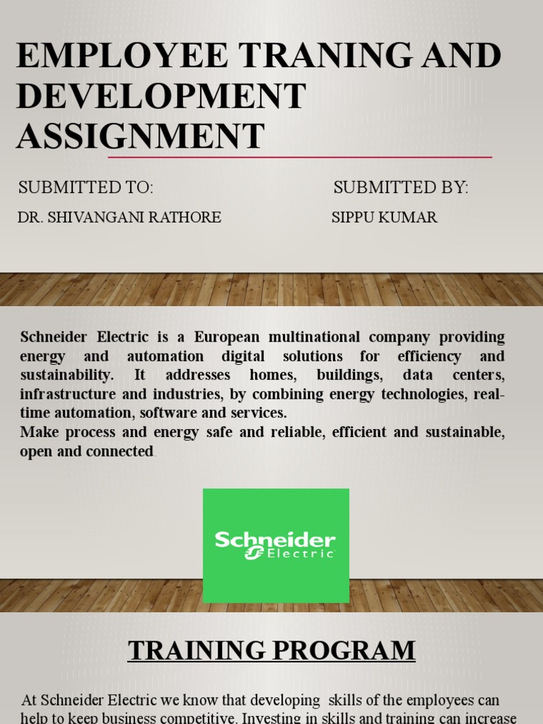 Employee Traning and Development Assignment: Submitted To: Submitted by | PDF | Programmable ...