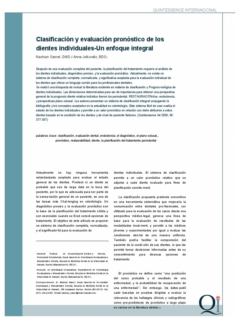 2009 Samet - Classification and Prognosis Evaluation of Individual ...