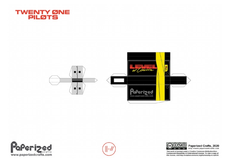 Twenty One Pilots - Level of Concern USB Flash Drive Papercraft