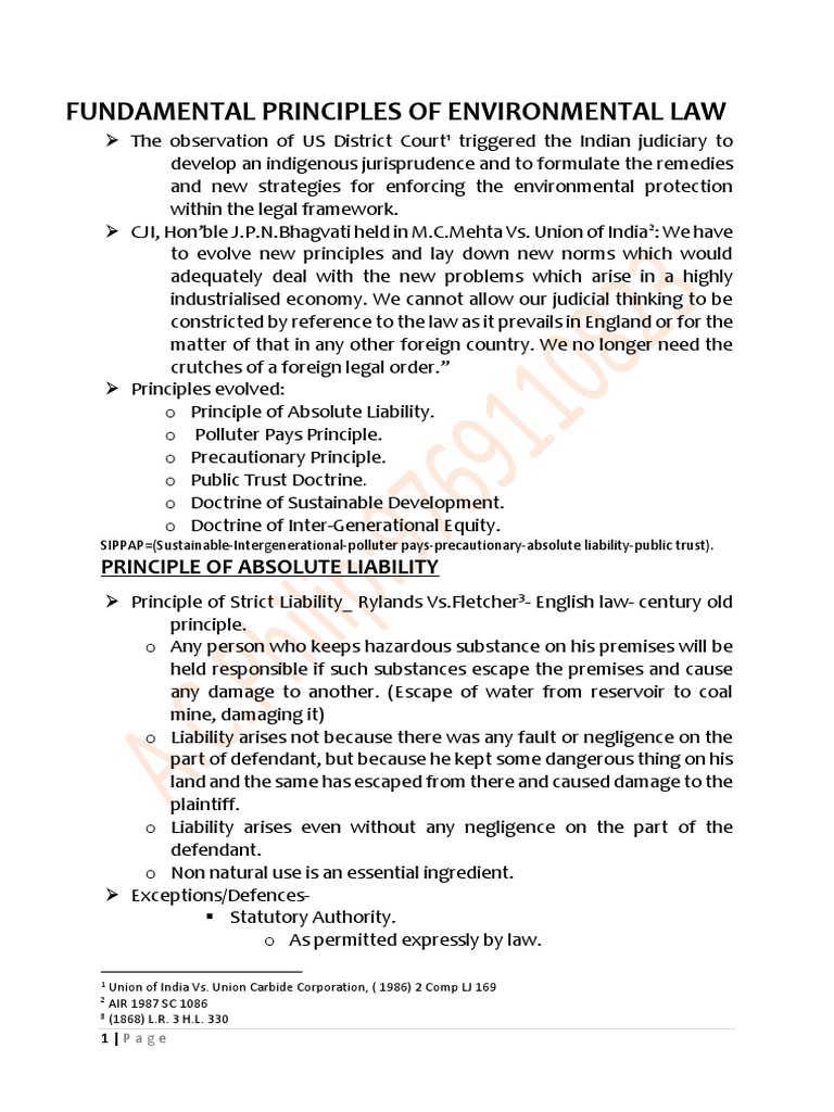 8.fundamental Principles of Environmental Law | PDF | Sustainability ...