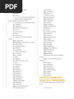 Note-taking Abbreviations List | PDF
