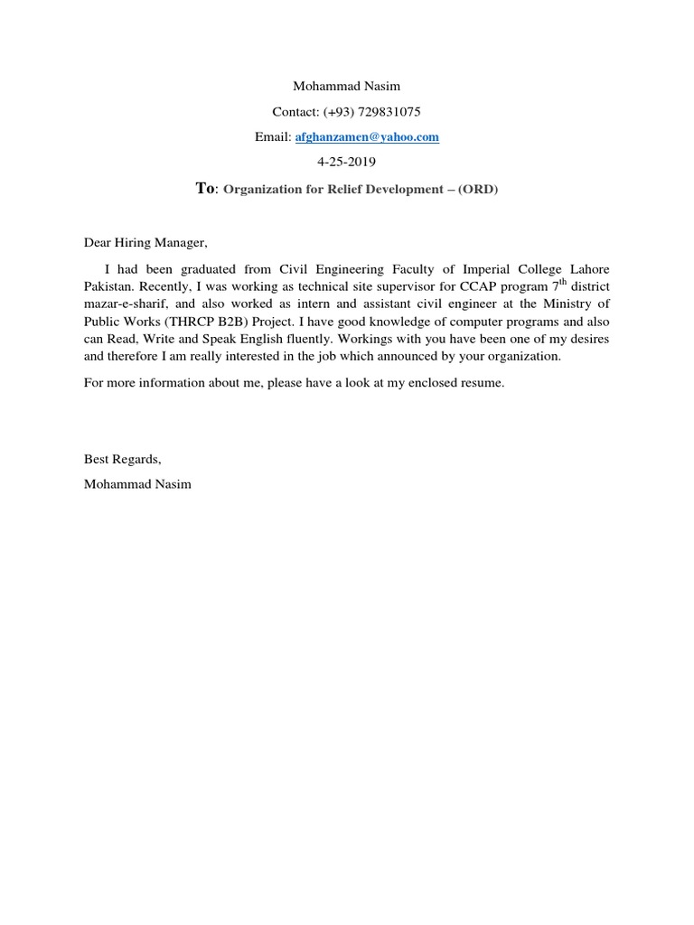 CV - M.Nasim Site Engineer | PDF | Microsoft Office | Computing And Information Technology