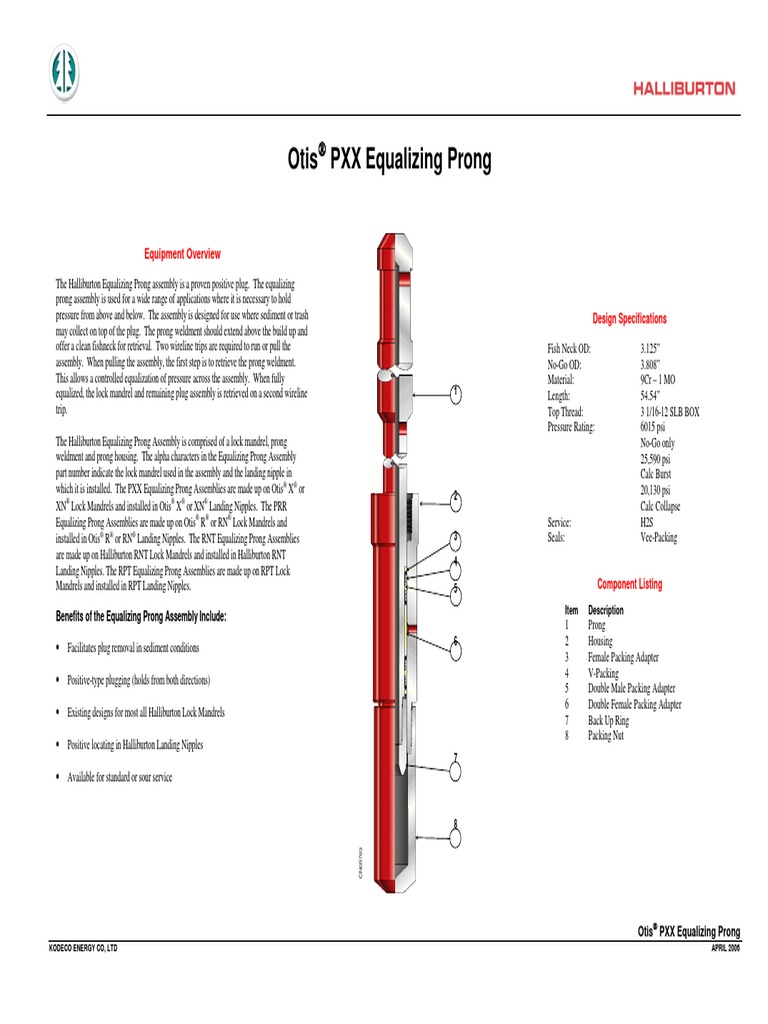 Otis PXX Equalizing Prong: Equipment Overview | Download Free PDF ...