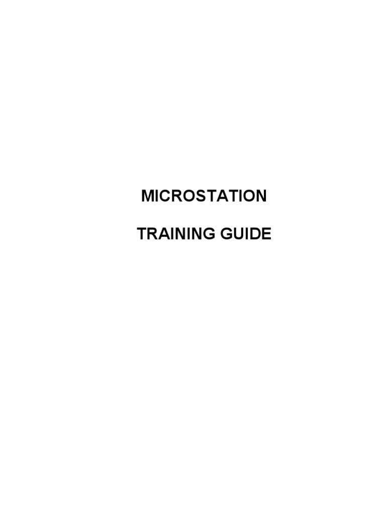 MicroStation Training Guide | PDF | Menu (Computing) | Icon (Computing)