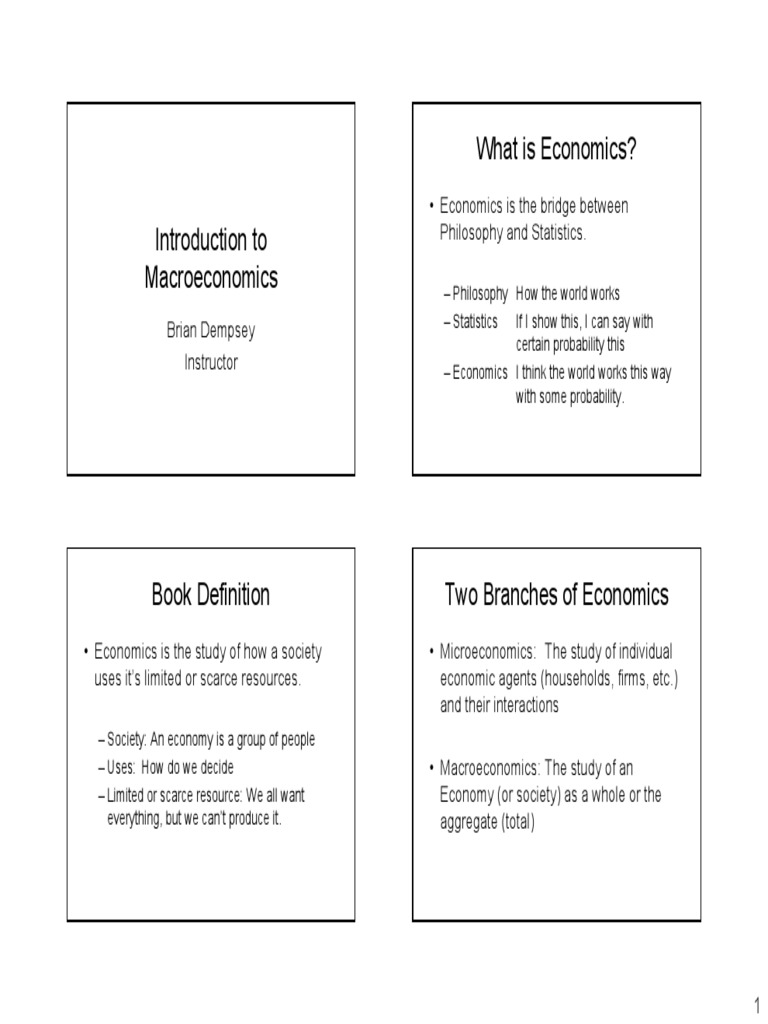 Introduction To Macroeconomics | PDF | Gross Domestic Product ...