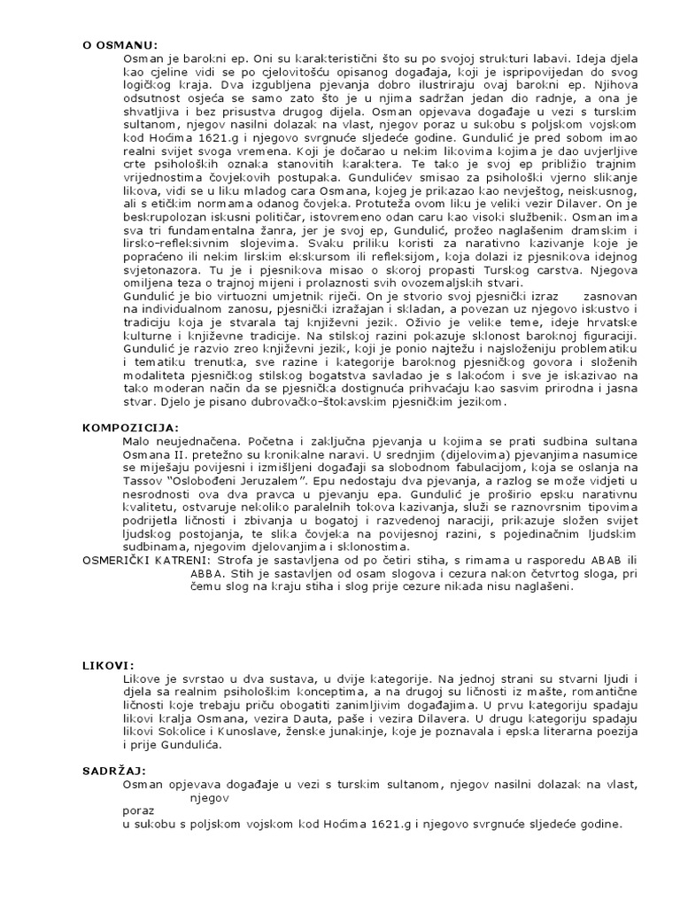 Ivan Gundulic - Osman | PDF
