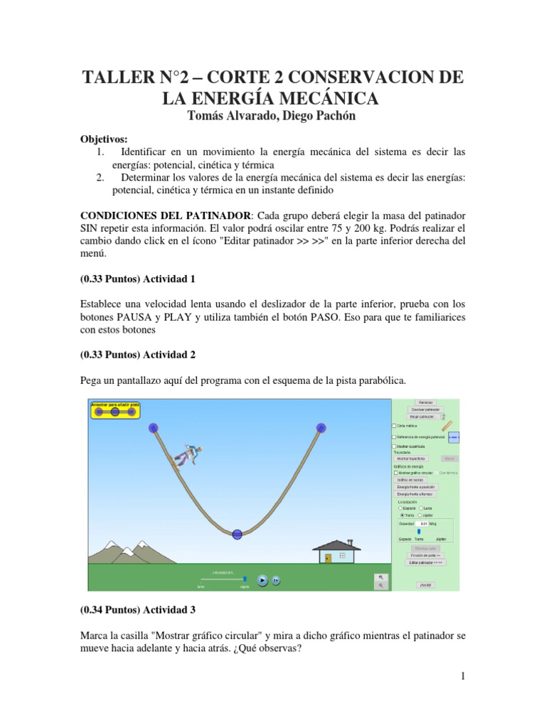 Conservación de la Energía Mecánica | PDF | Velocidad | Masa