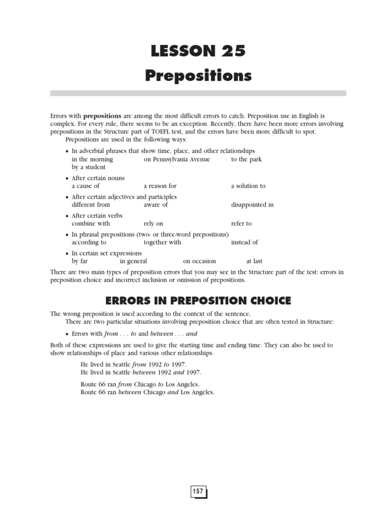 Preposition Pdf Pdf Preposition And Postposition Noun