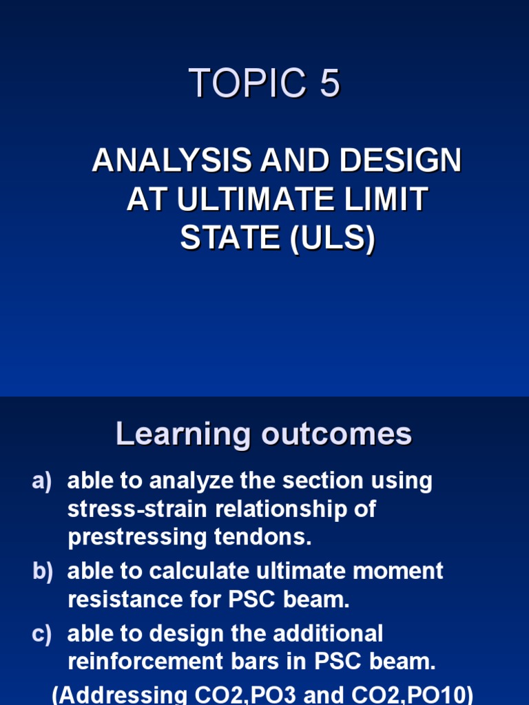 LECTURE 7-PSC5a-ULS - Bending | PDF | Deformation (Engineering) | Bending