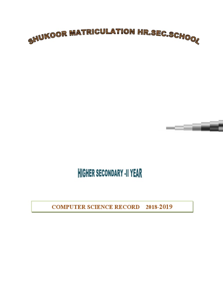 Computer Science Record 2018 | PDF