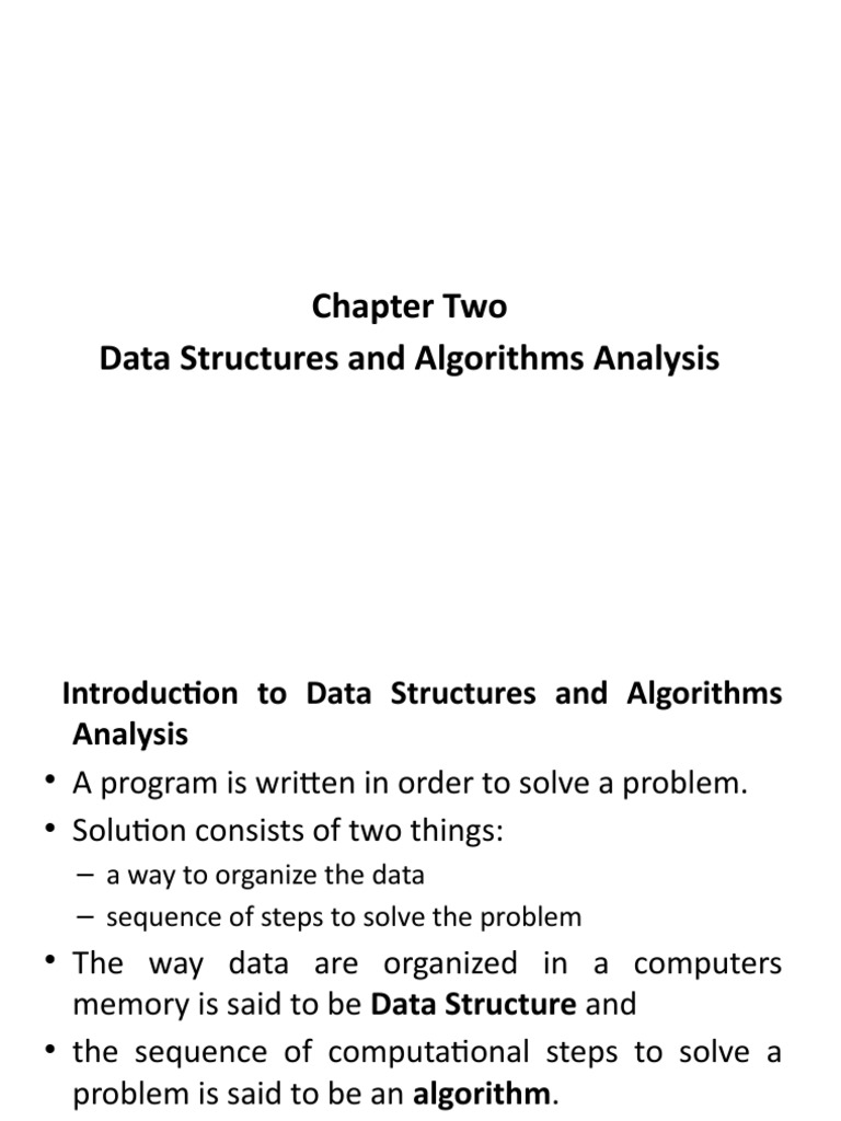 Chapter-2-Data Structures and Algorithms Analysis | PDF | Computational ...
