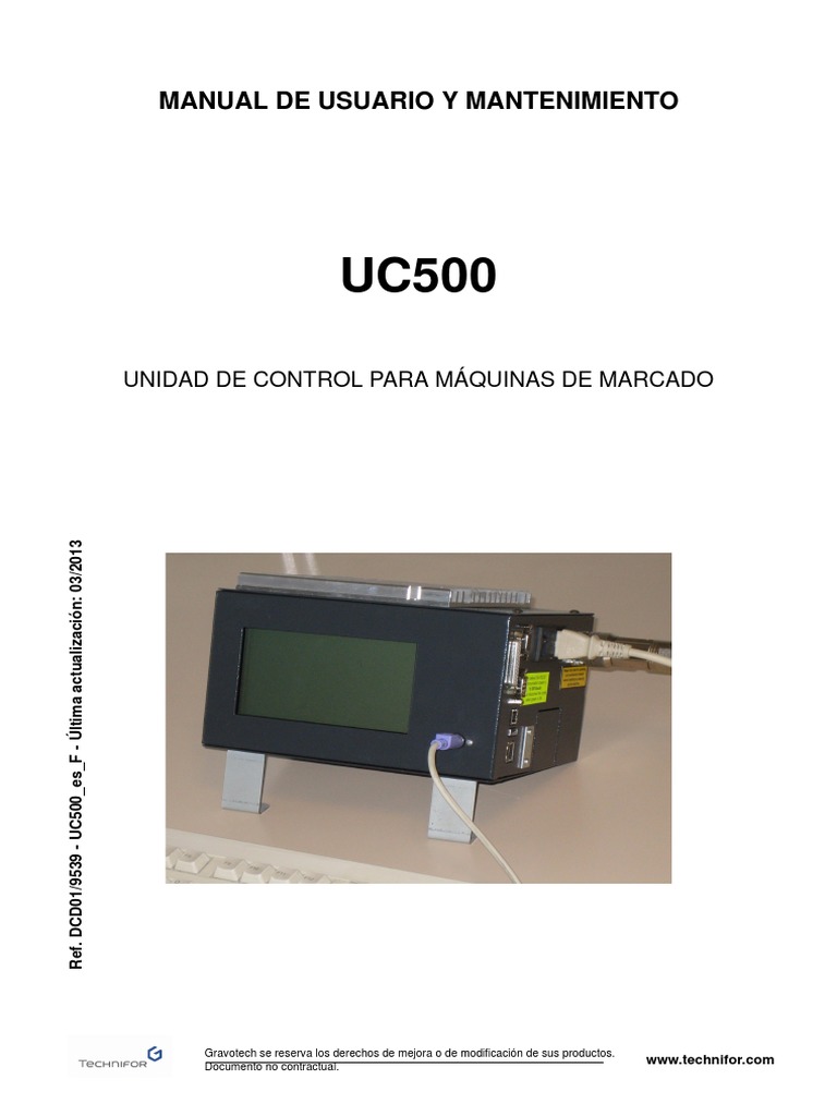 Um3 - Control - Unit (Uc500) - Es PDF | PDF | USB | Compatibilidad ...