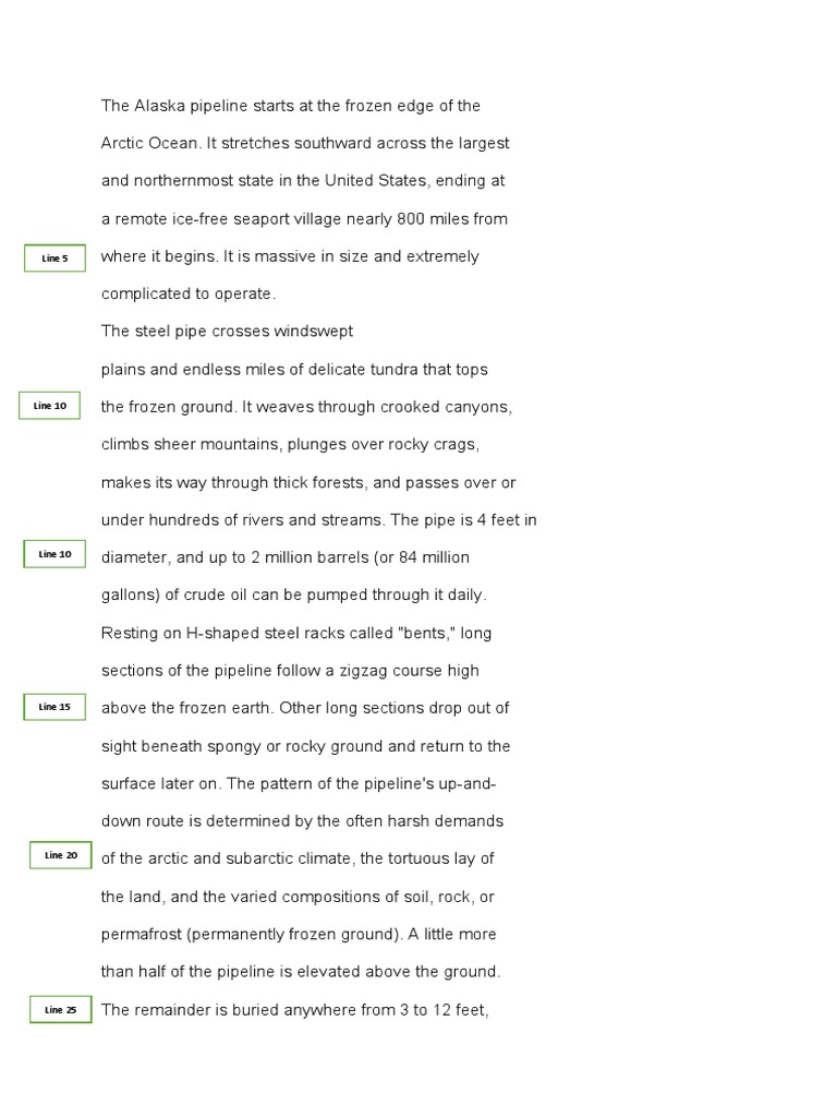Reading Exrc 1 | PDF | Pipeline Transport | Physical Geography