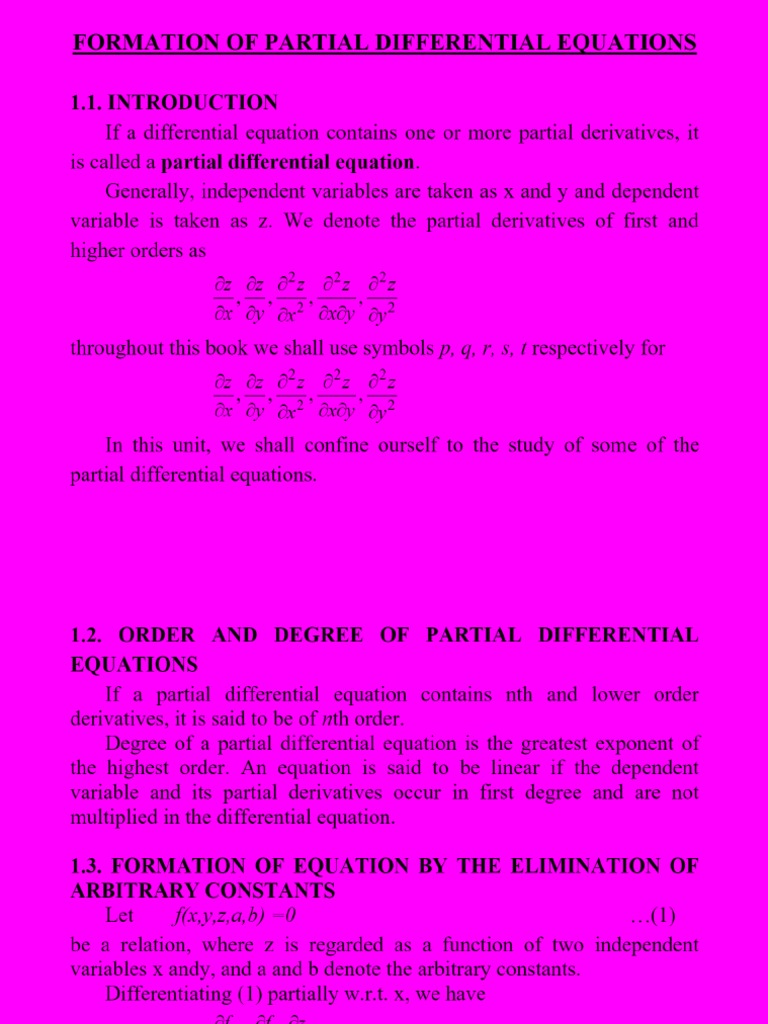 Partial Differential Equation PDF | PDF