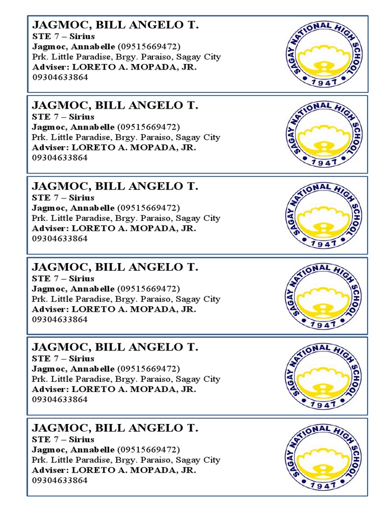 New Envelope Label Text Box | PDF