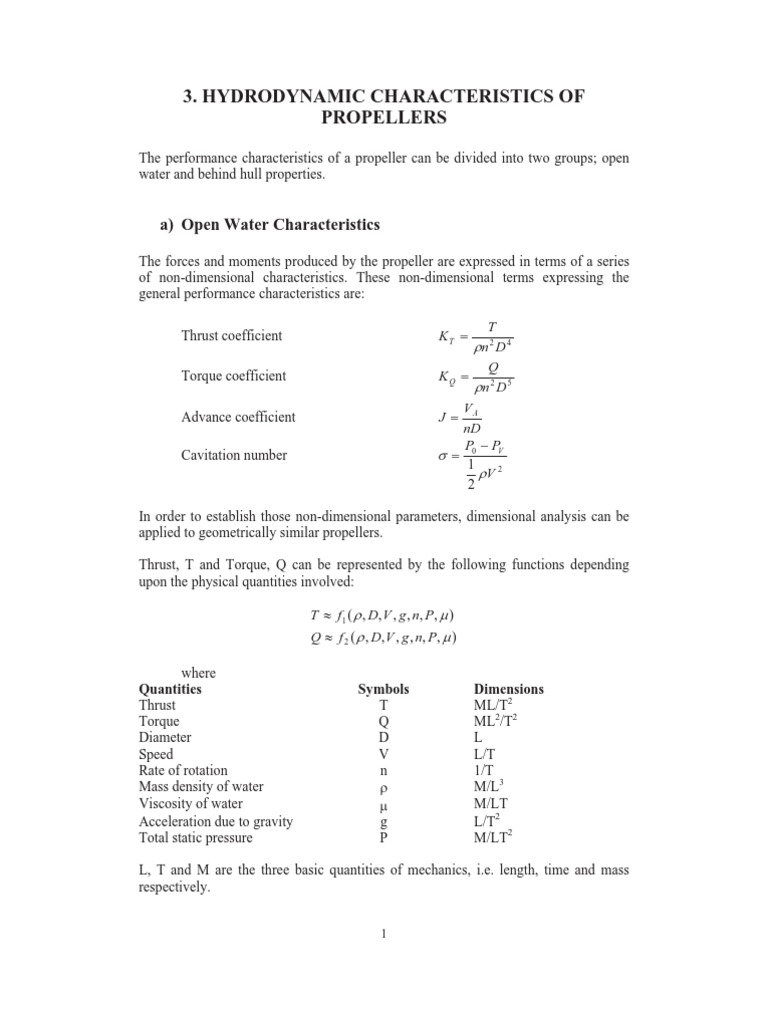 Ship Hydrodynamics Lecture Notes Part 3 Hydrodynamic-Charact2 | PDF ...