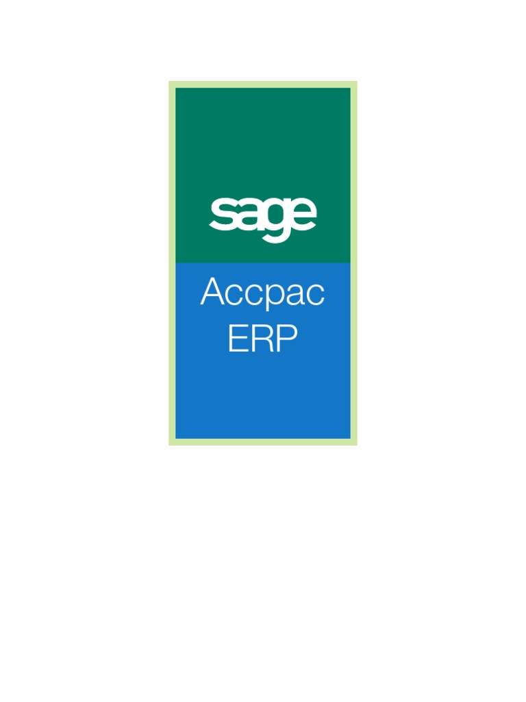 Sage Accpac Erp Brochure | PDF | Receipt | Enterprise Resource Planning