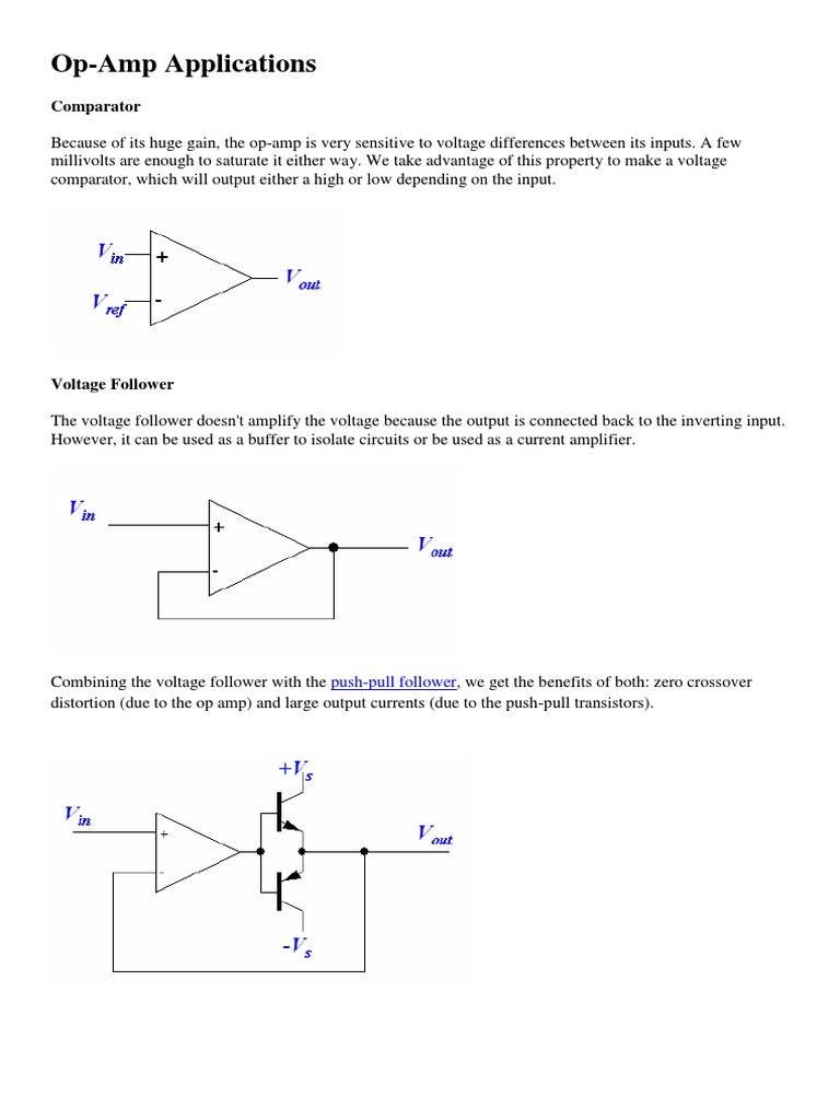 Op Amps Basics | PDF | Operational Amplifier | Amplifier