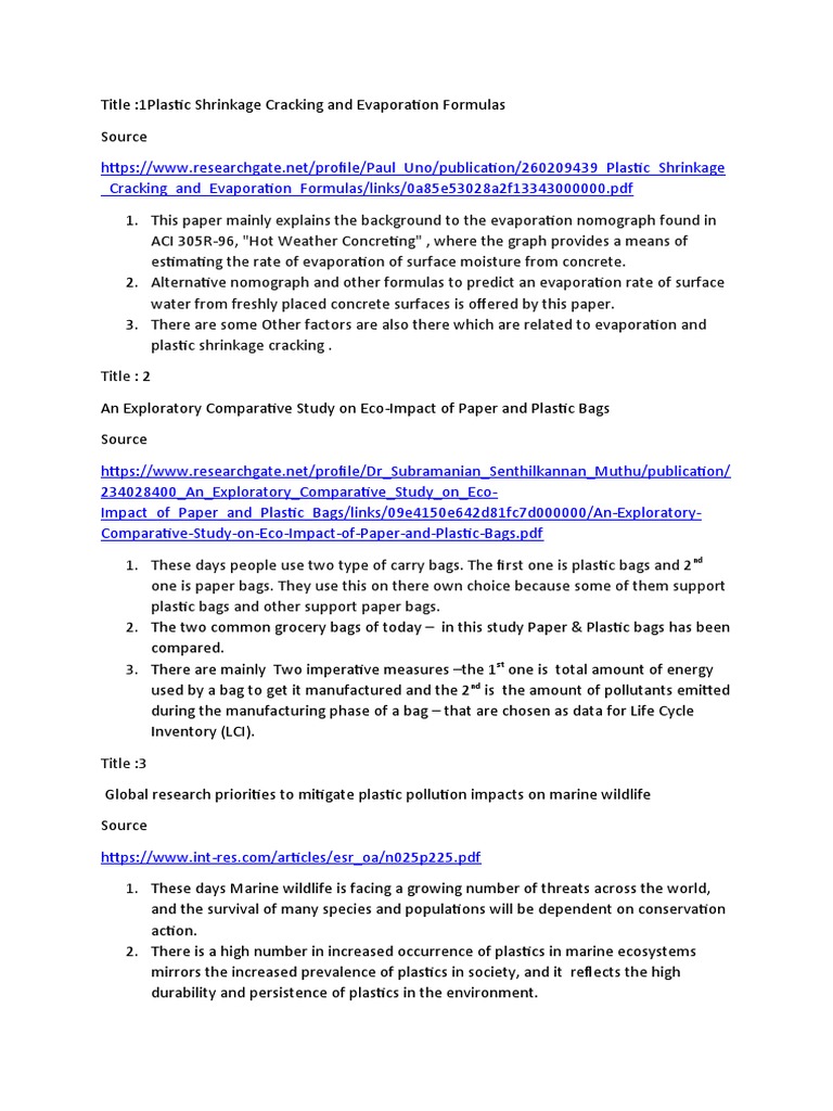 FN Paper | PDF | Biodegradation | Plastic