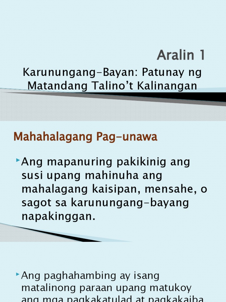 Aralin 1 Fil 8 | PDF