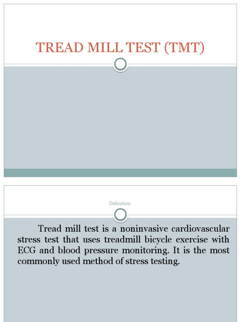 Tread Mill Test TMT | PDF