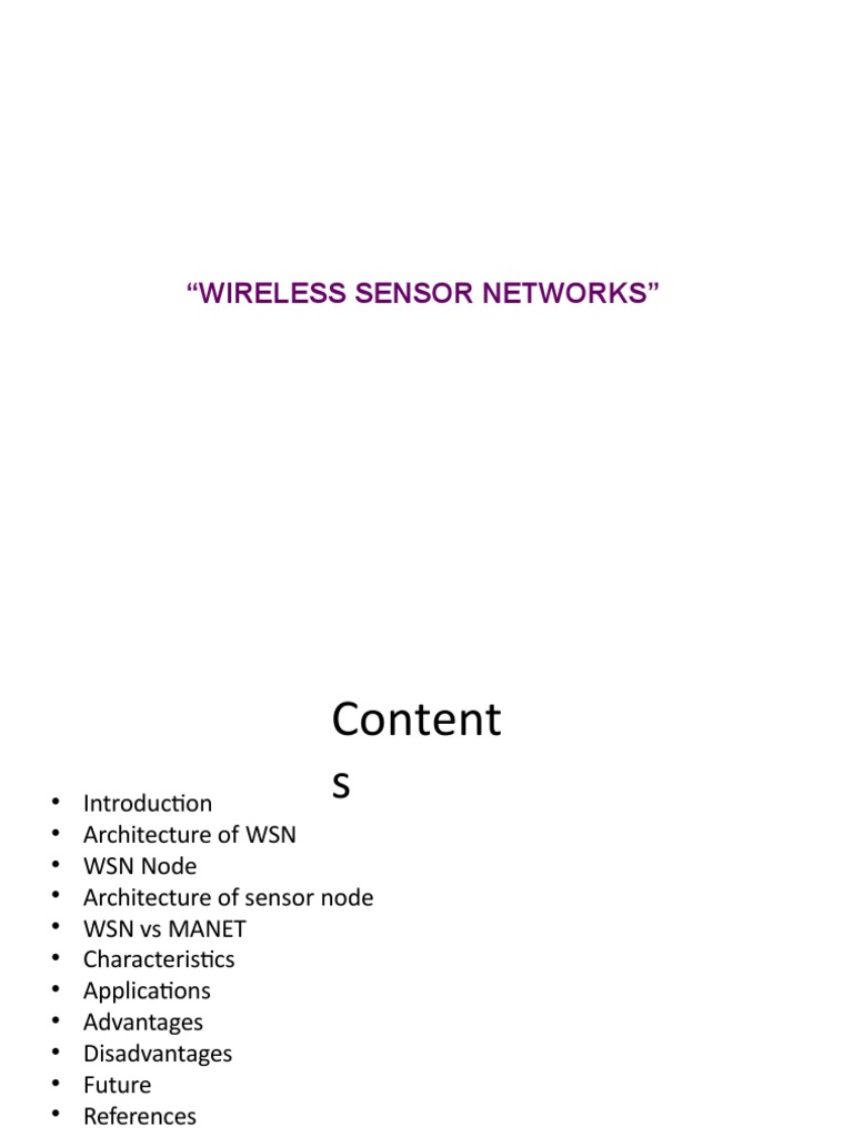 WSN Introduction | PDF | Wireless Sensor Network | Computer Network