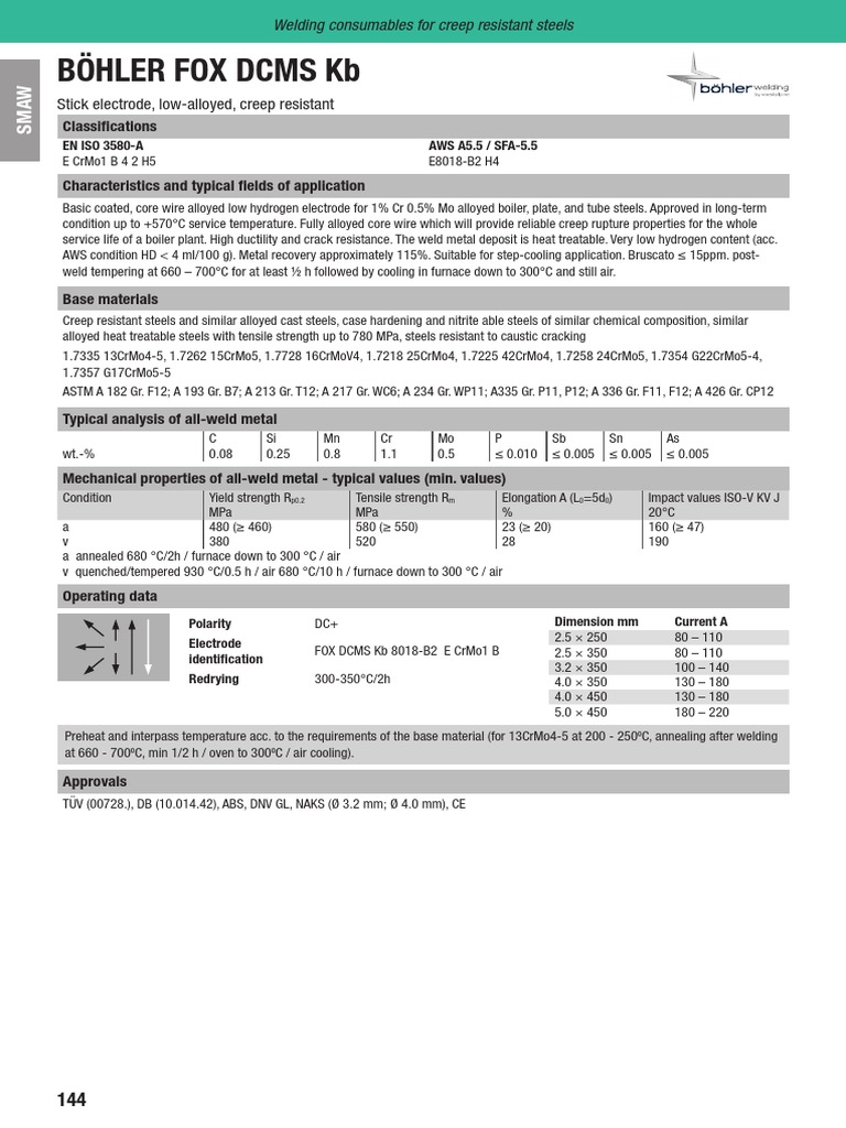 Böhler Fox Dcms KB: Classifi Cations | PDF | Heat Treating | Steel