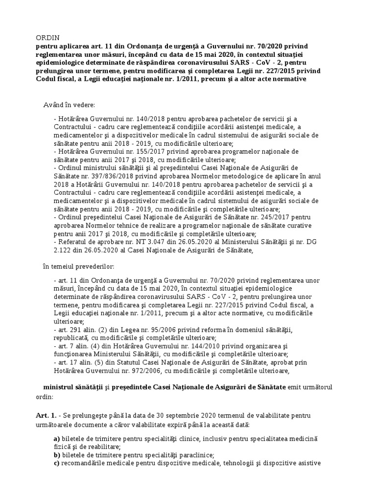 Ordin 911 2020 | PDF