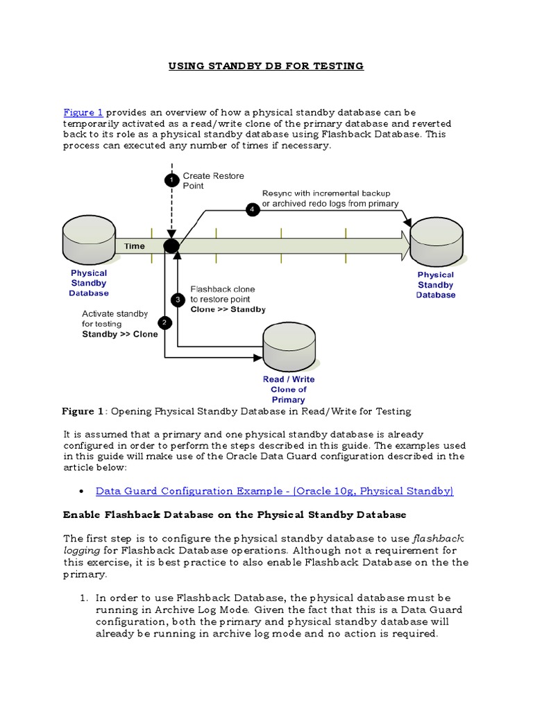 Using Standby DB For Testing: Data Guard Configuration Example ...