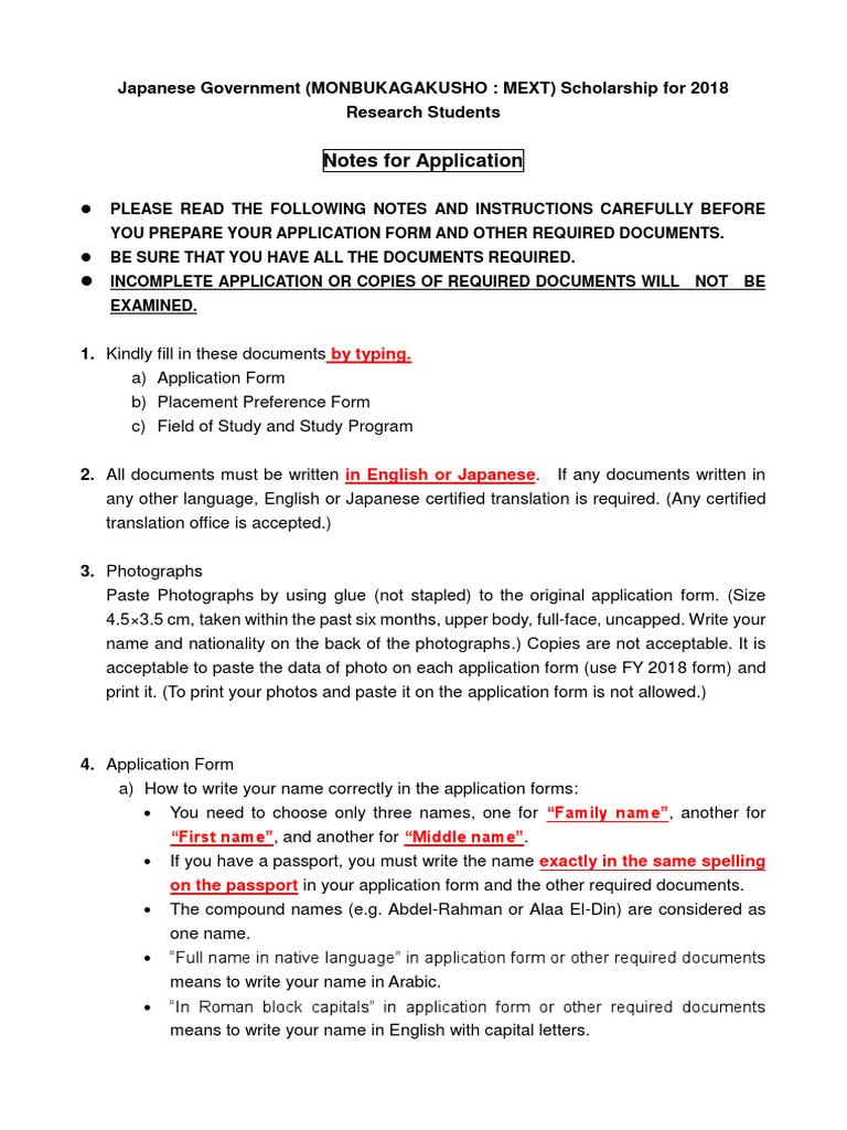1.notes For Application - 2018 | PDF | Academic Degree | Master's Degree
