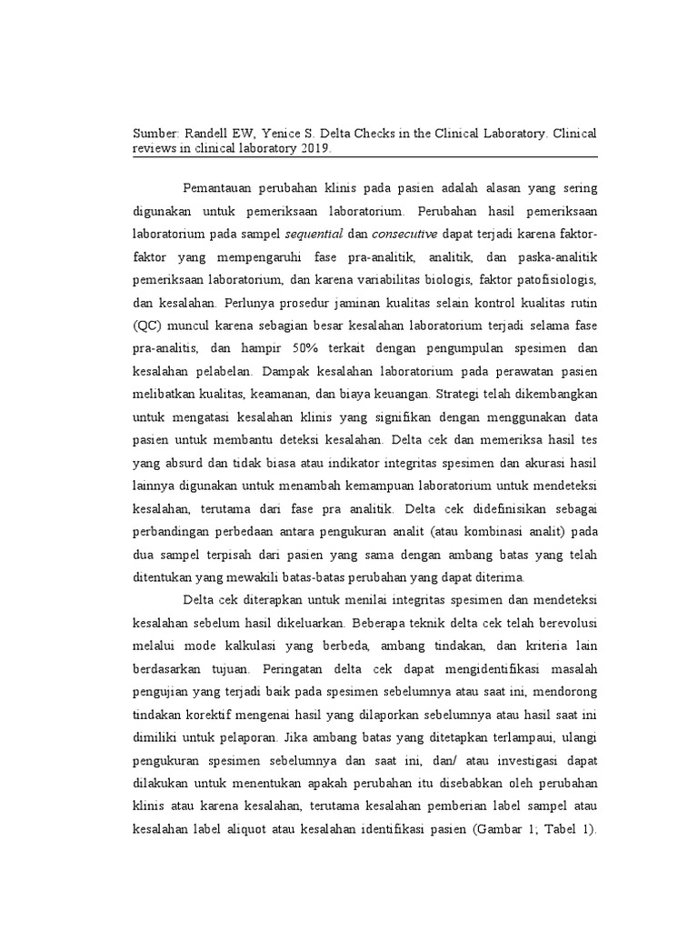 E. Delta Check Clinical Lab Randell 2019 Translate Finish | PDF