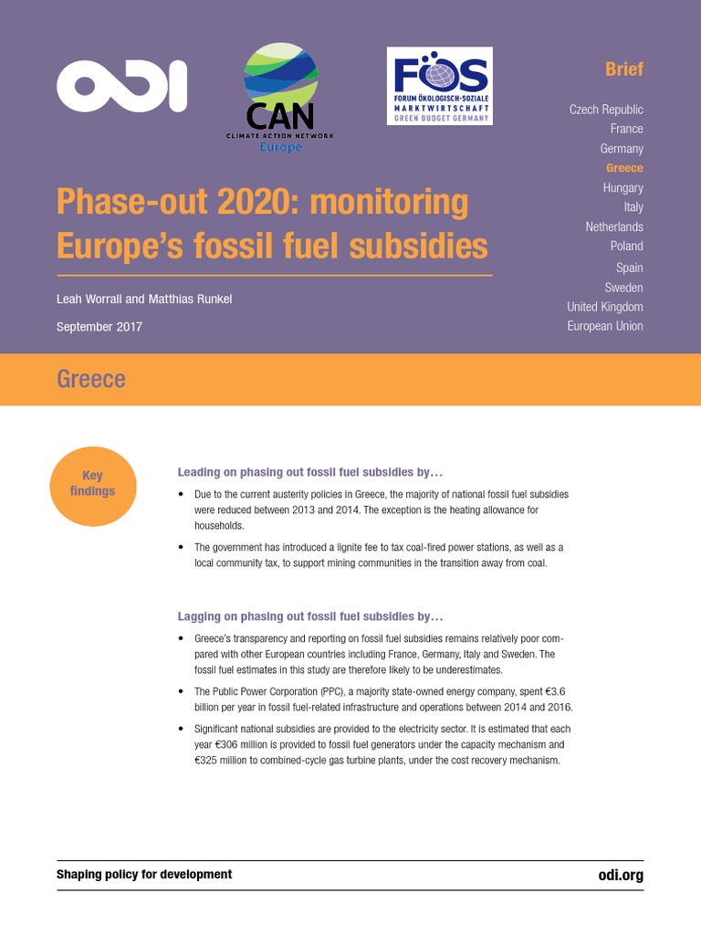 Greece Brief - Phase-Out 2020 - Monitoring Europe's Fossil Fuel ... Greece Brief - Phase-Out 2020 - Monitoring Europe's Fossil Fuel ...