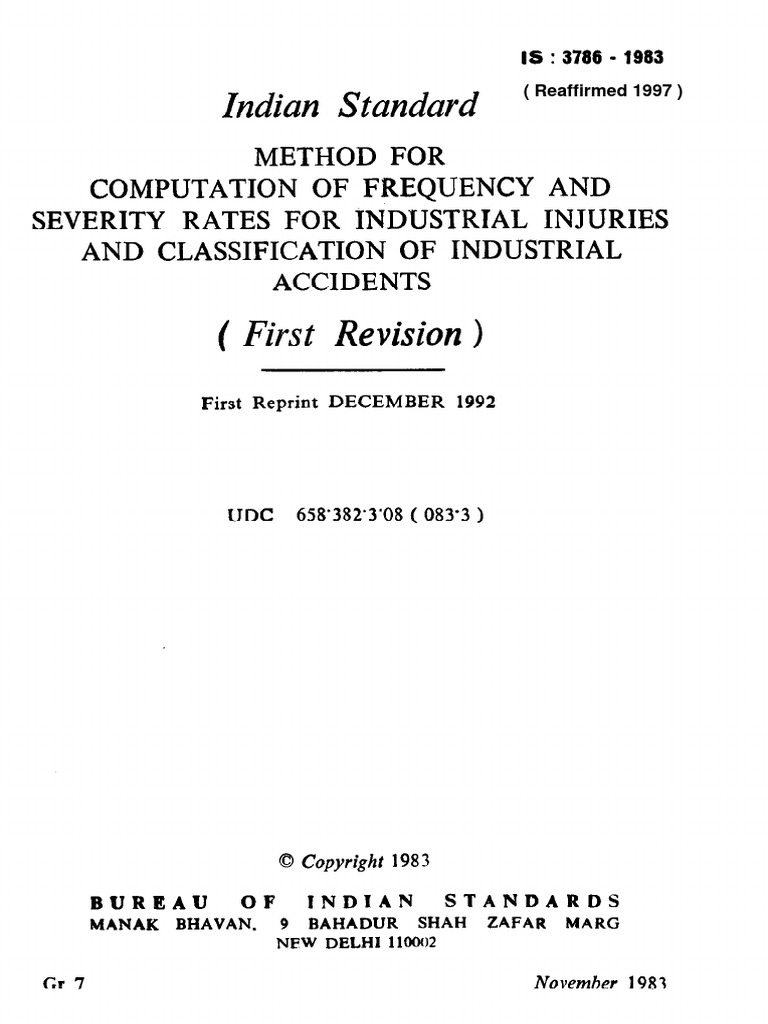 Is 3786 | Download Free PDF | Machines | Thumb