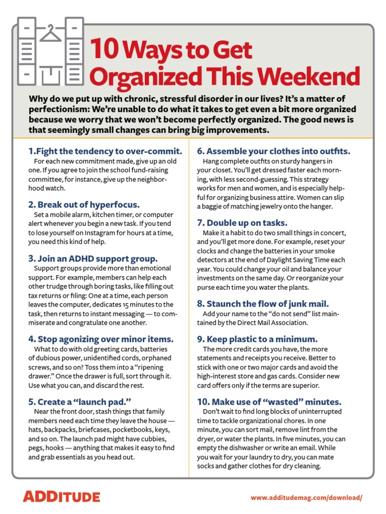 10 Ways To Get Organized This Weekend | PDF | Clothing