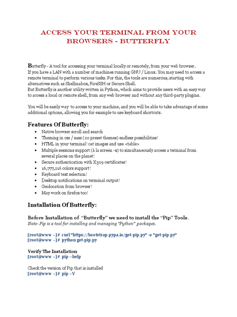 Access Your Terminal from Any Browser: Introducing Butterfly - A Secure ...