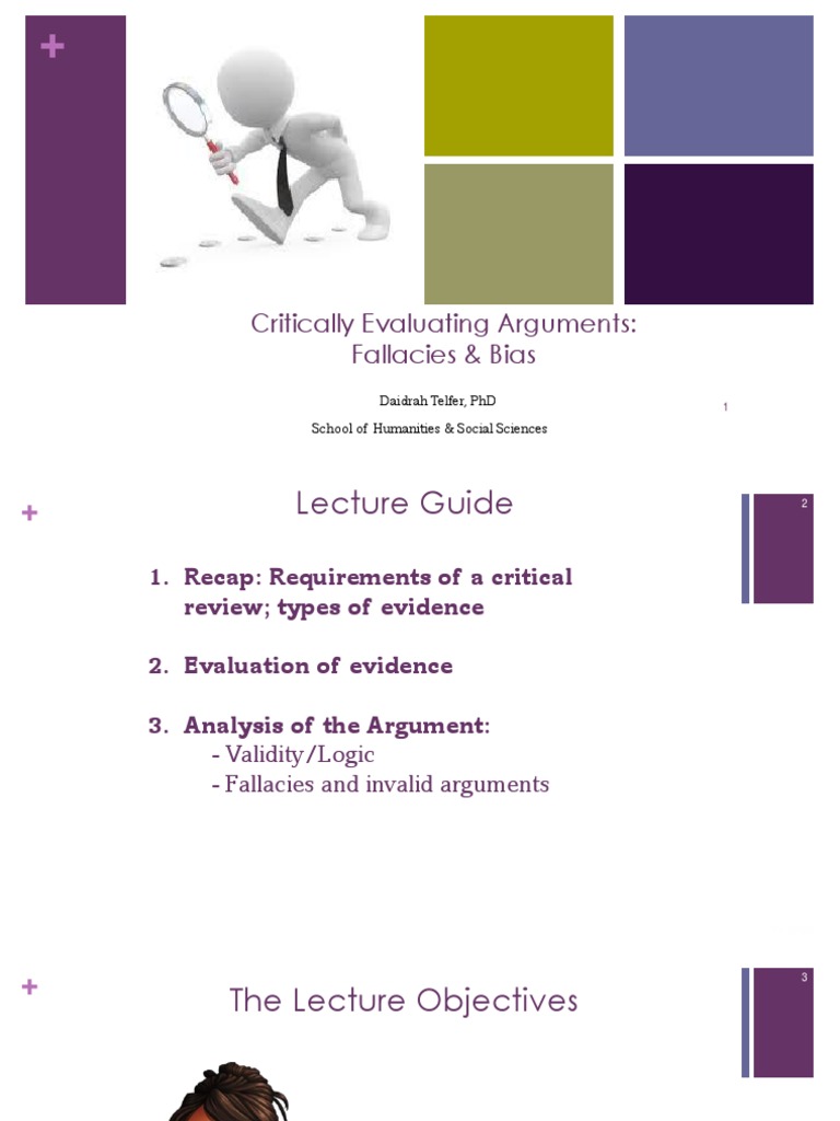 Critically Evaluating Arguments 2 | PDF | Fallacy | Argument