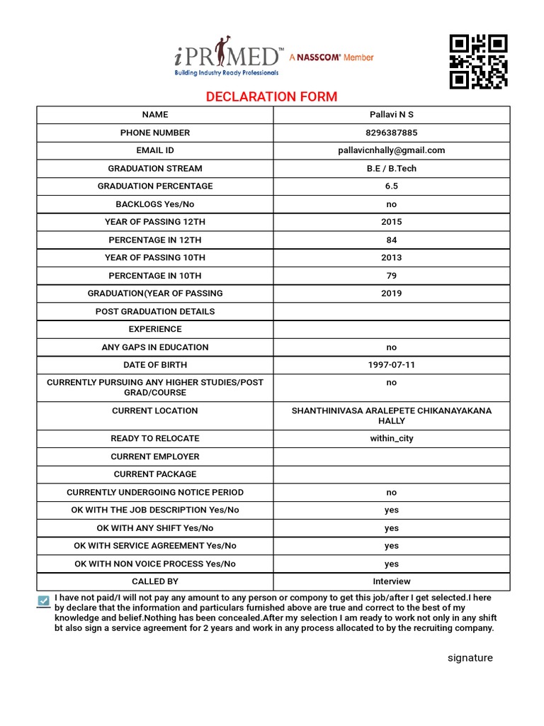 Declarationform | PDF | Business