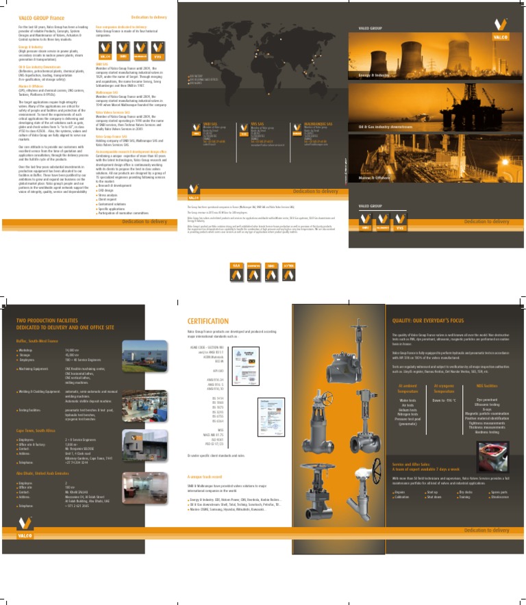 Valco Group France: Dedication To Delivery | PDF | Liquefied Natural ...