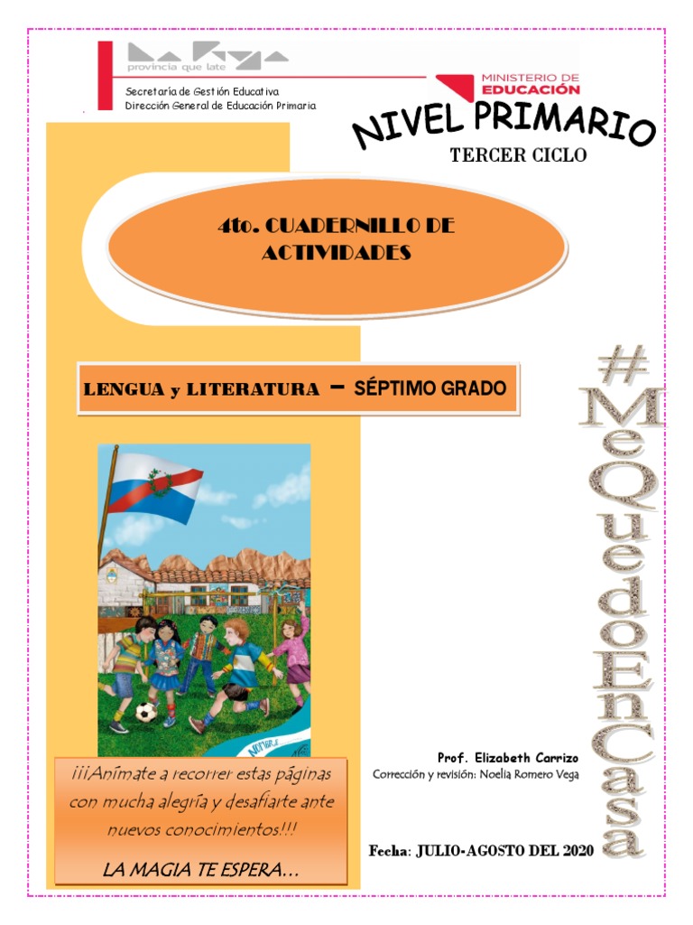 Actividades de Lengua para 7º Grado | PDF | Cuentos | Narrativa