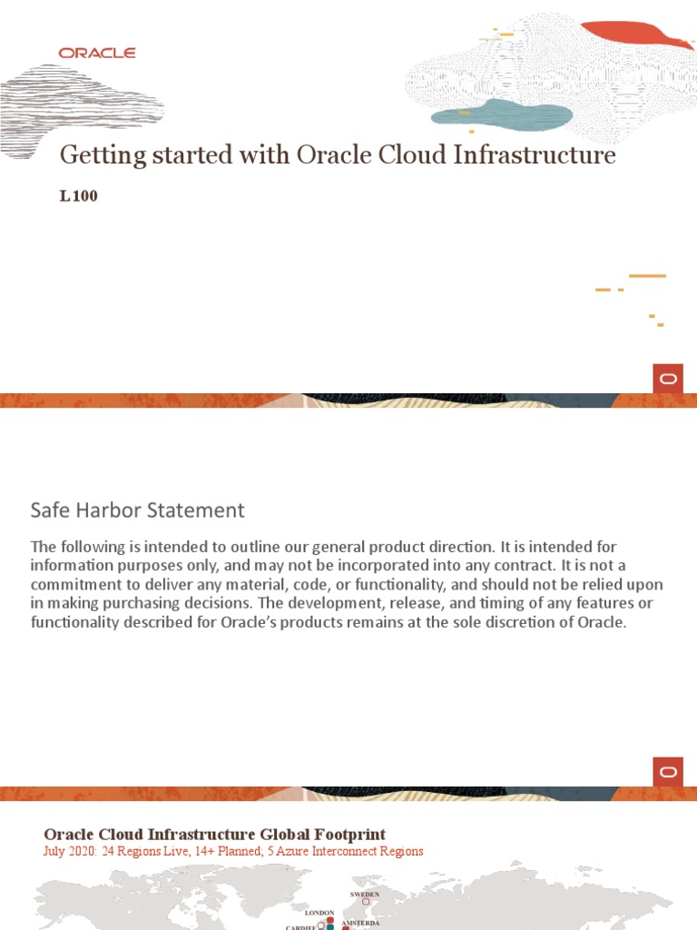 Oracle Cloud Infrastructure Intro-100 | PDF