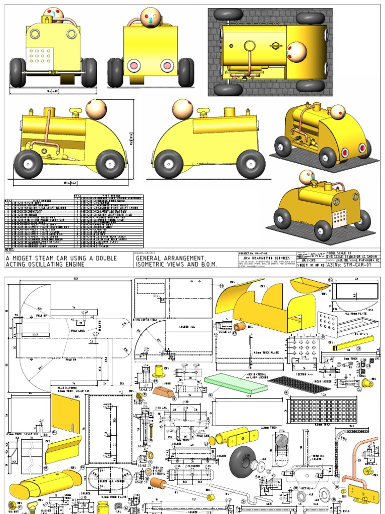 Cartoon Car PDF | PDF | Axle | Machines
