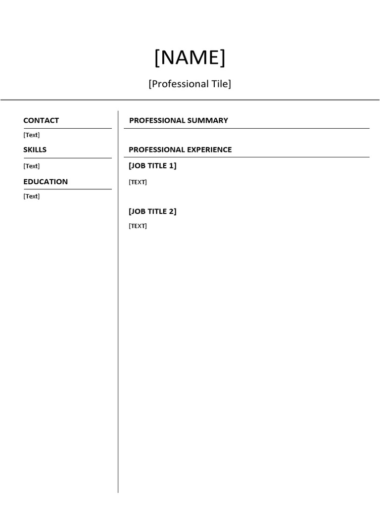 Resume Sample Format Templates 1 | PDF