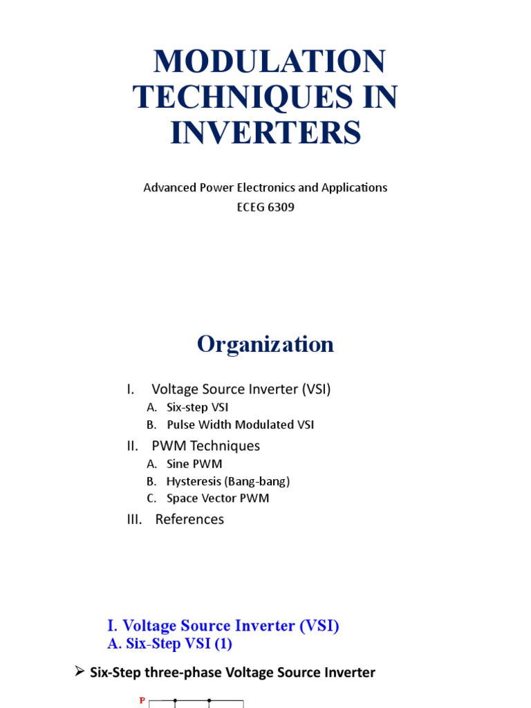 Modulation Techniques in Inverters: Advanced Power Electronics and ...