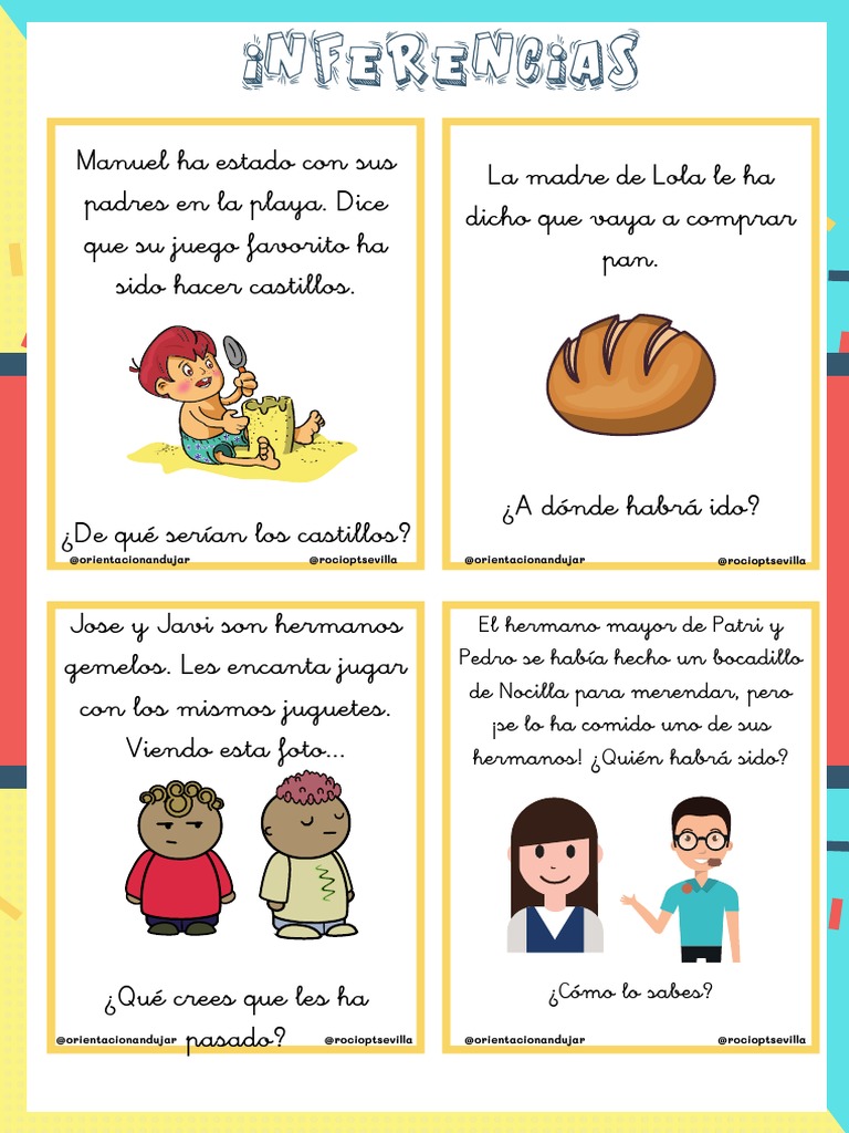 Hojas De Trabajo De Inferencias, Poemas Imprimibles Tarjetas Para