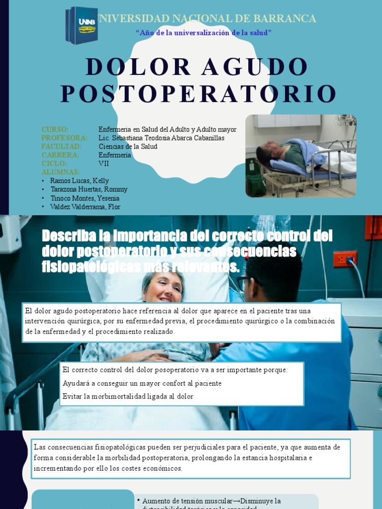 Dolor Agudo Postoperatorio Terminado Ryry | PDF | Analgésico | Dolor